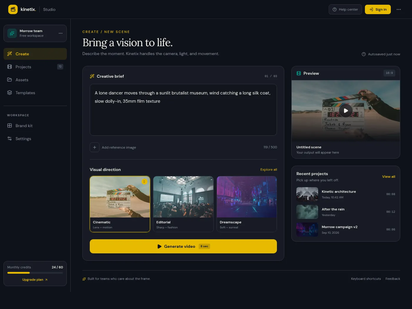 Higgsfield AI Video Studio