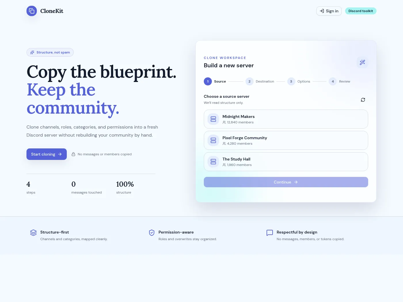 Discord Server Cloner