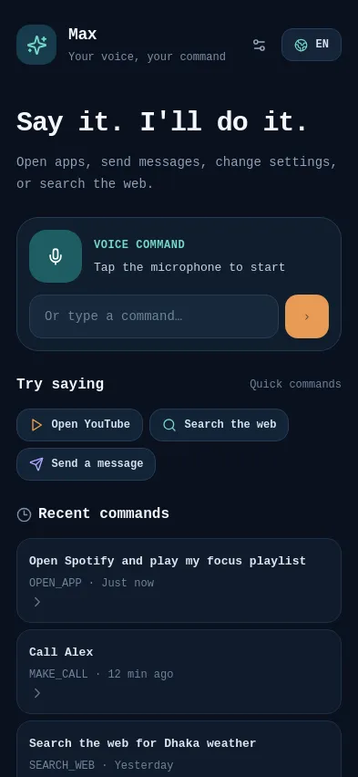 Max Voice Assistant
