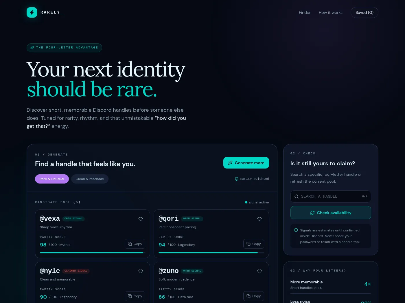 Rare Discord Handle Finder