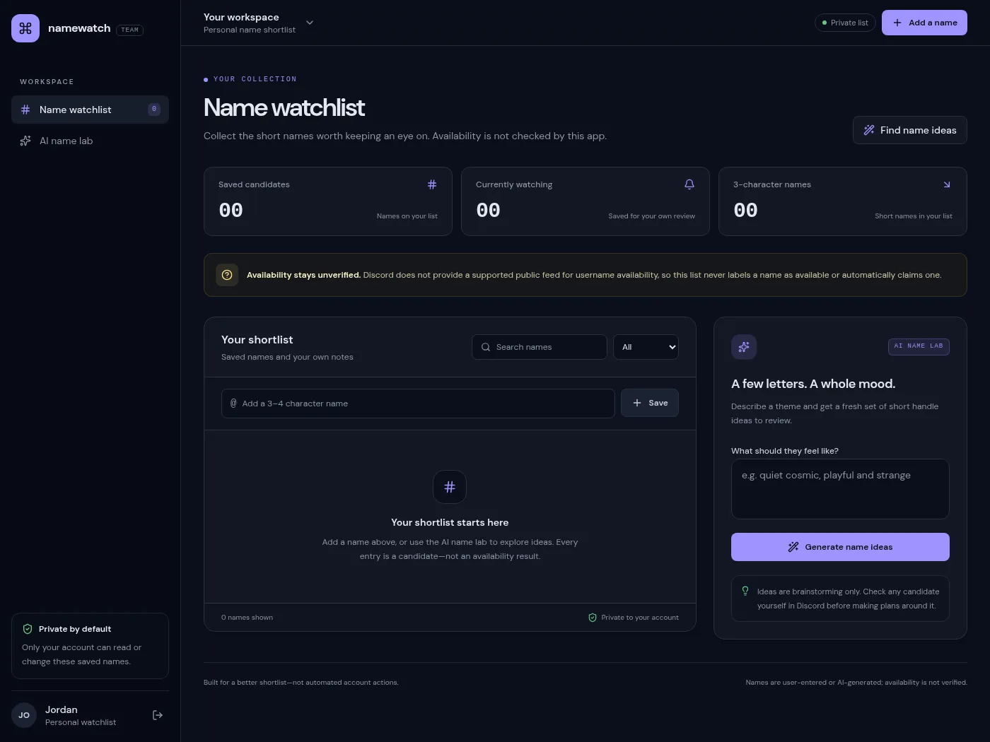 Discord Name SnipeAI
