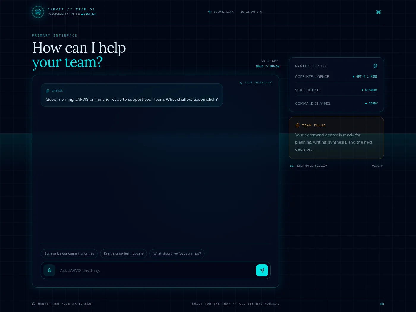 JARVIS AI Team Assistant