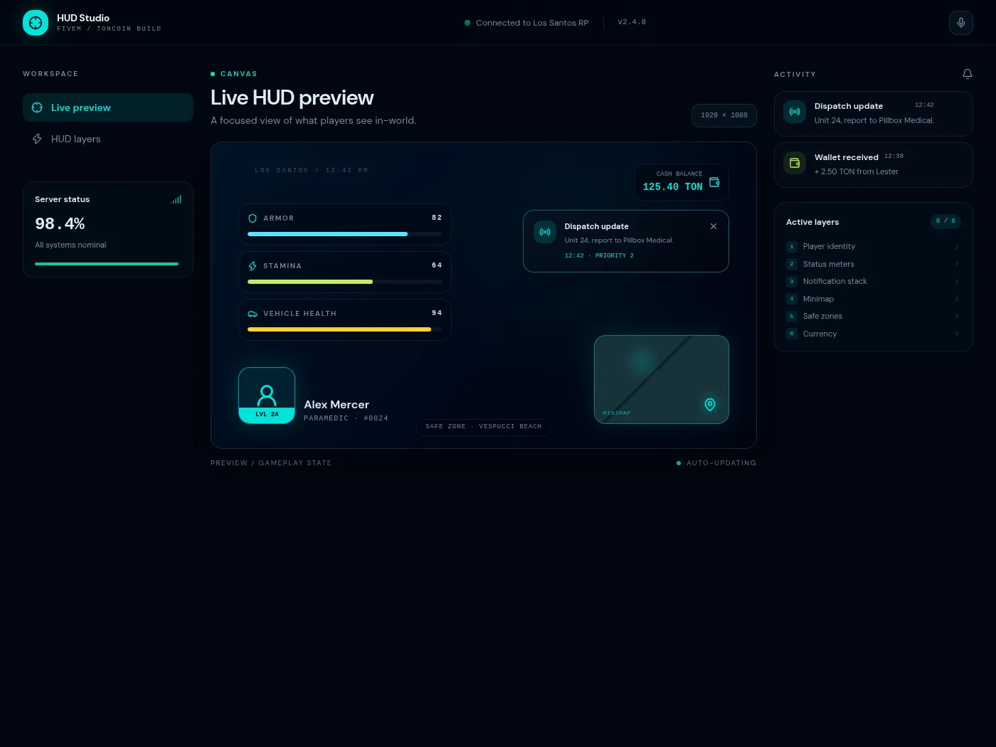 Figma HUD for FiveM