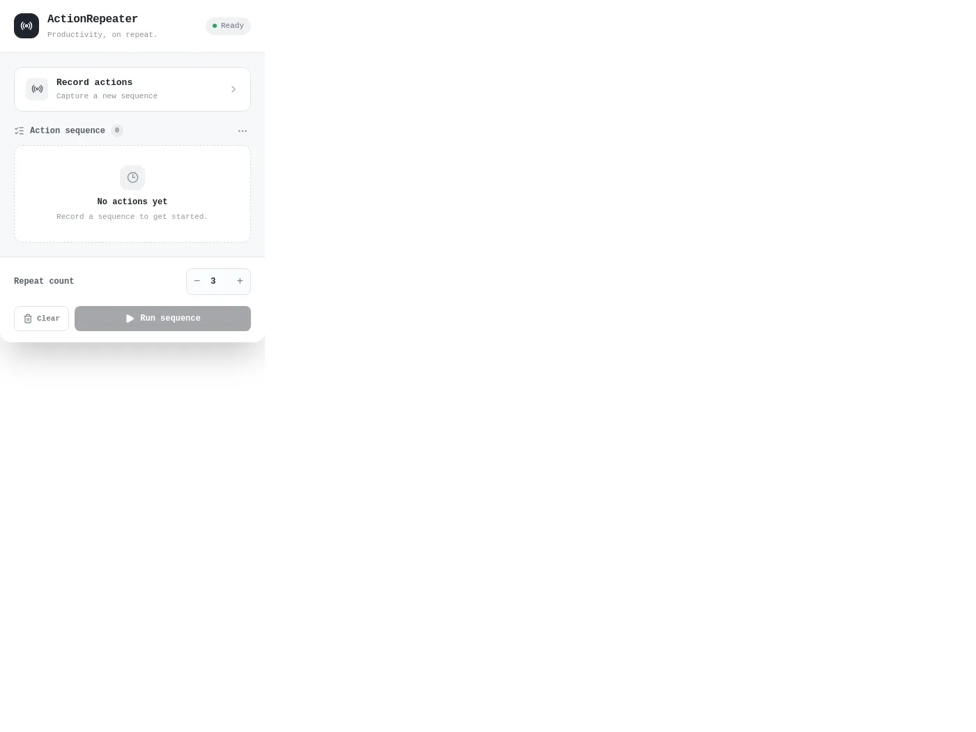 ActionRepeater Extension