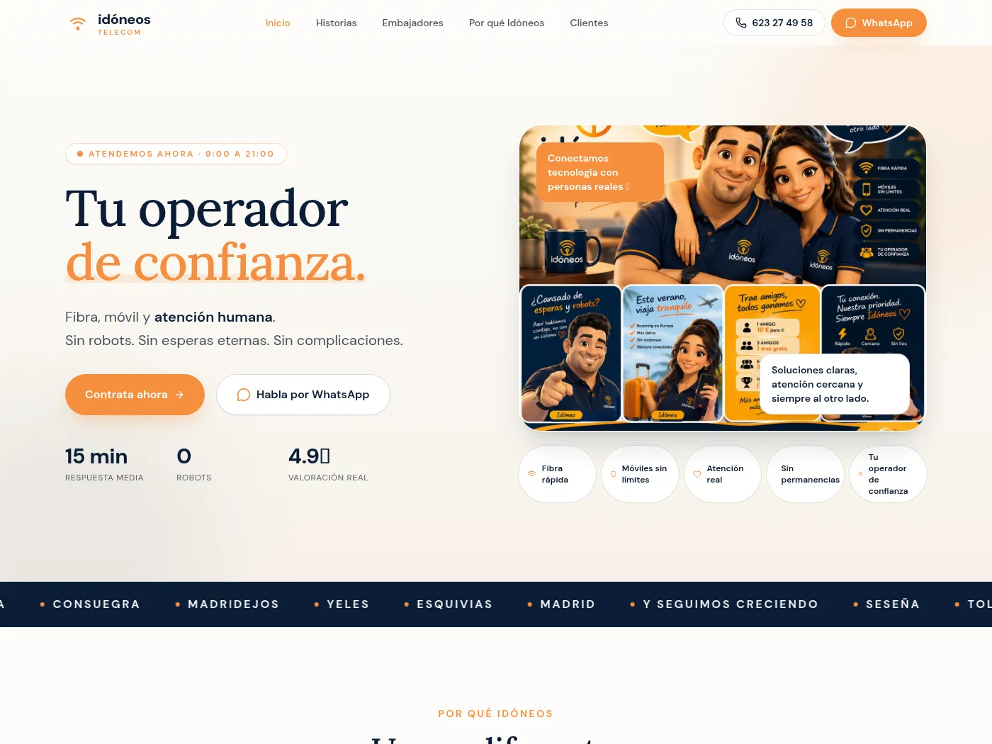 Idóneos Telecom Web