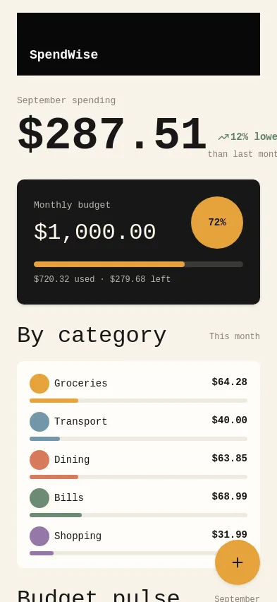 SpendWise Tracker