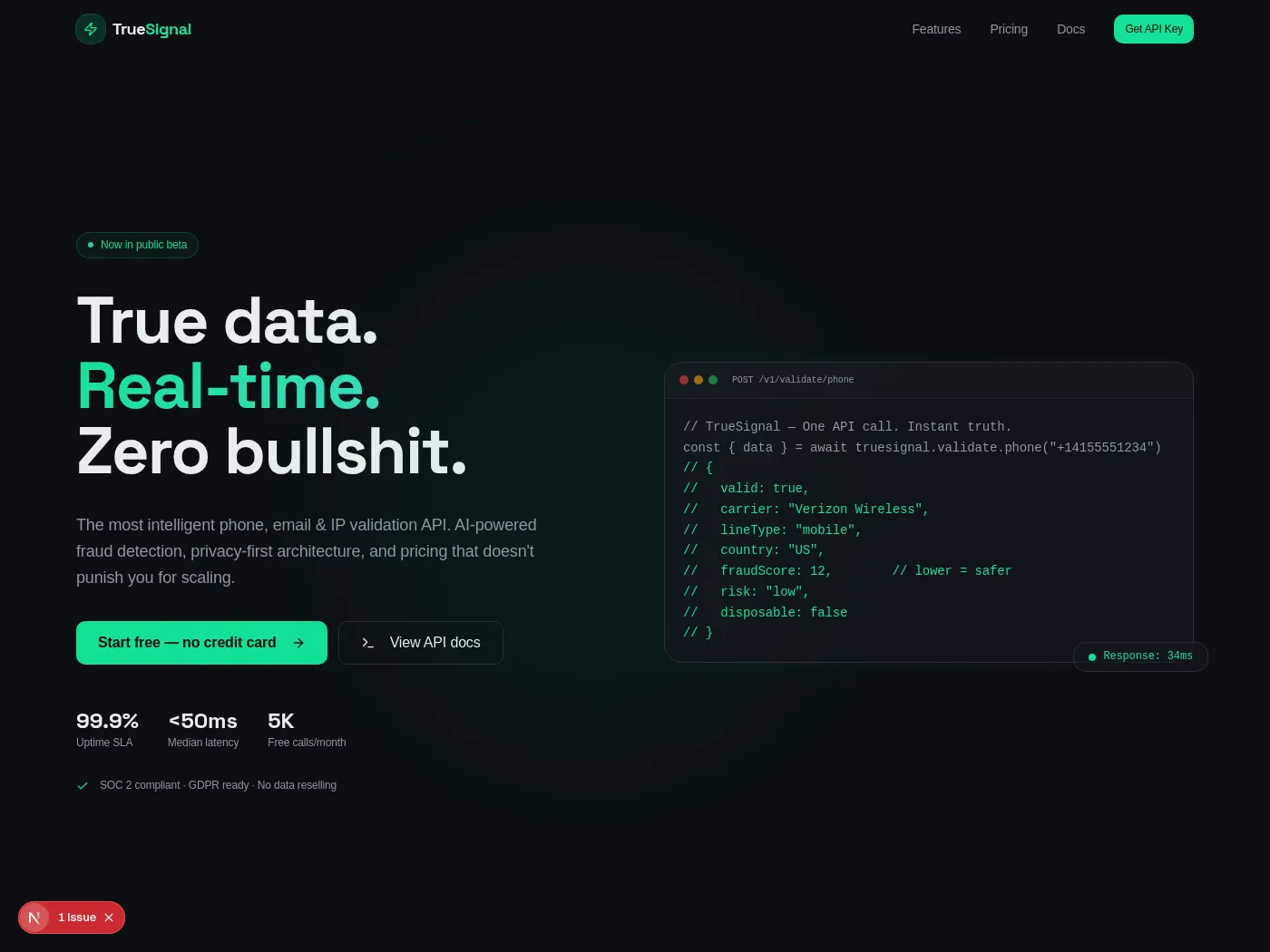 TrueSignal Data API