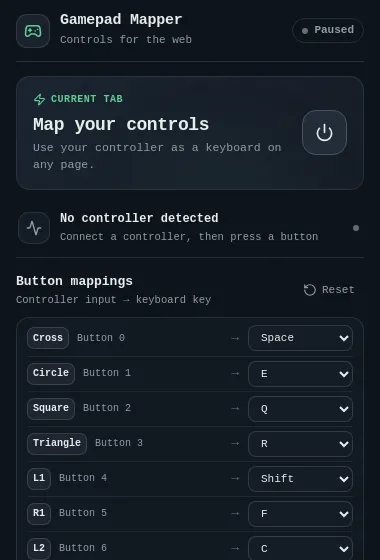 Gamepad Mapper Extension
