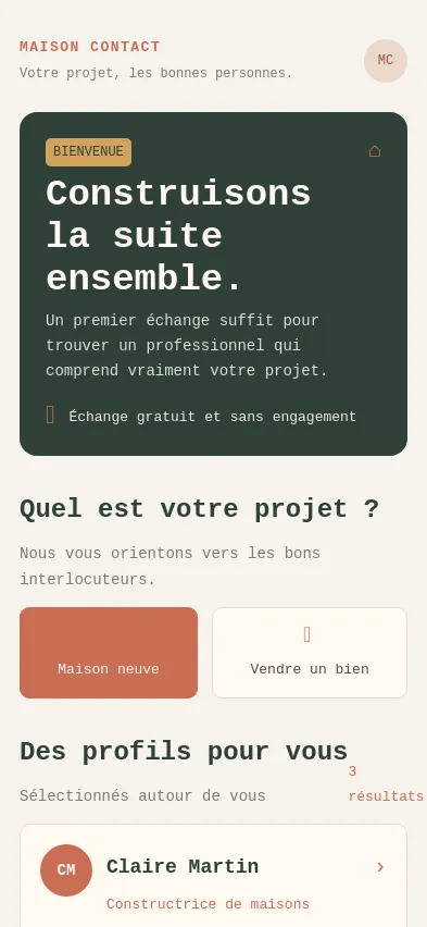 Maison Contact Pro