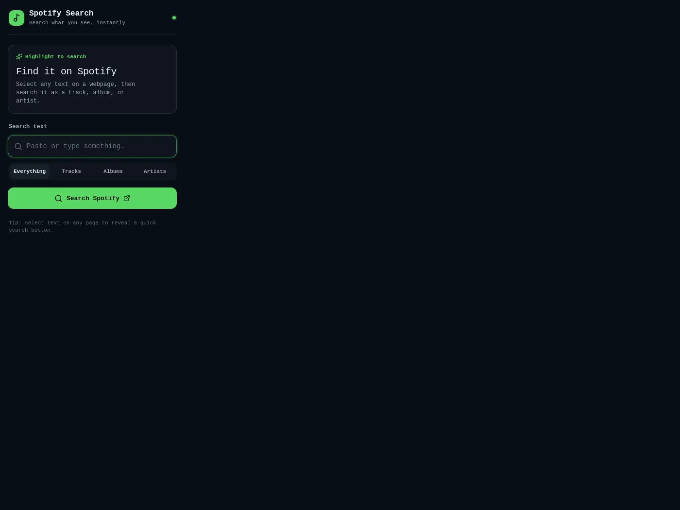 Spotify Text Searcher