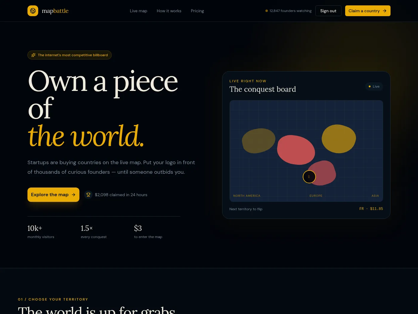 World Map Conquest Game