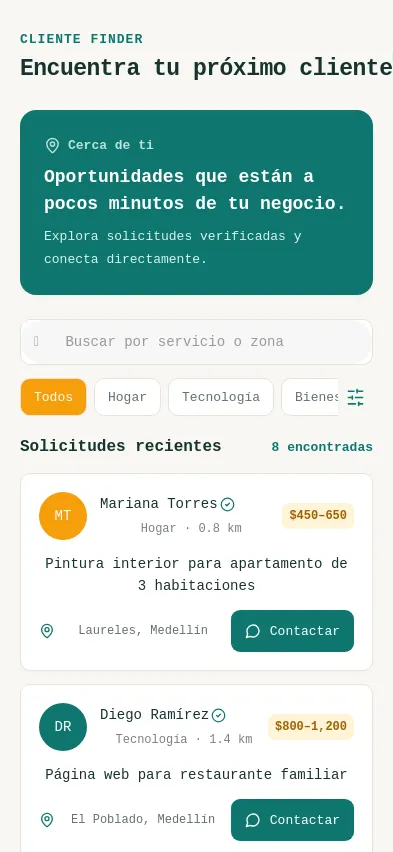 Cliente Finder App
