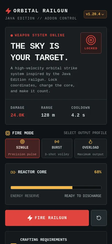 Orbital Railgun Addon