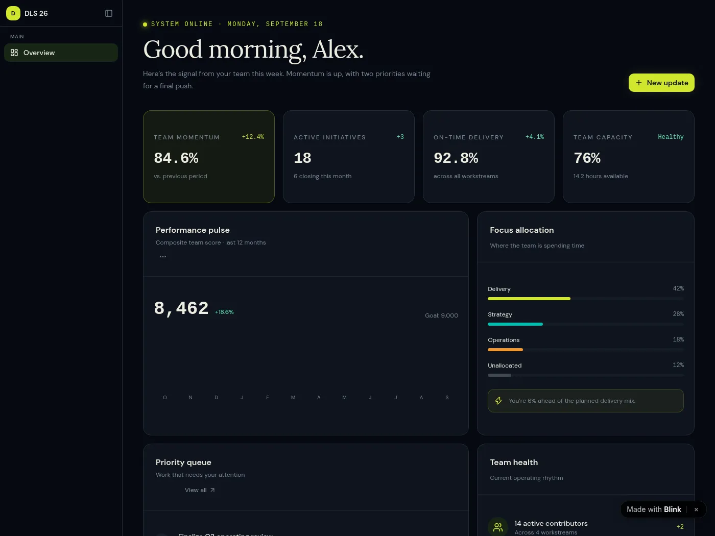 DLS 26 Dashboard