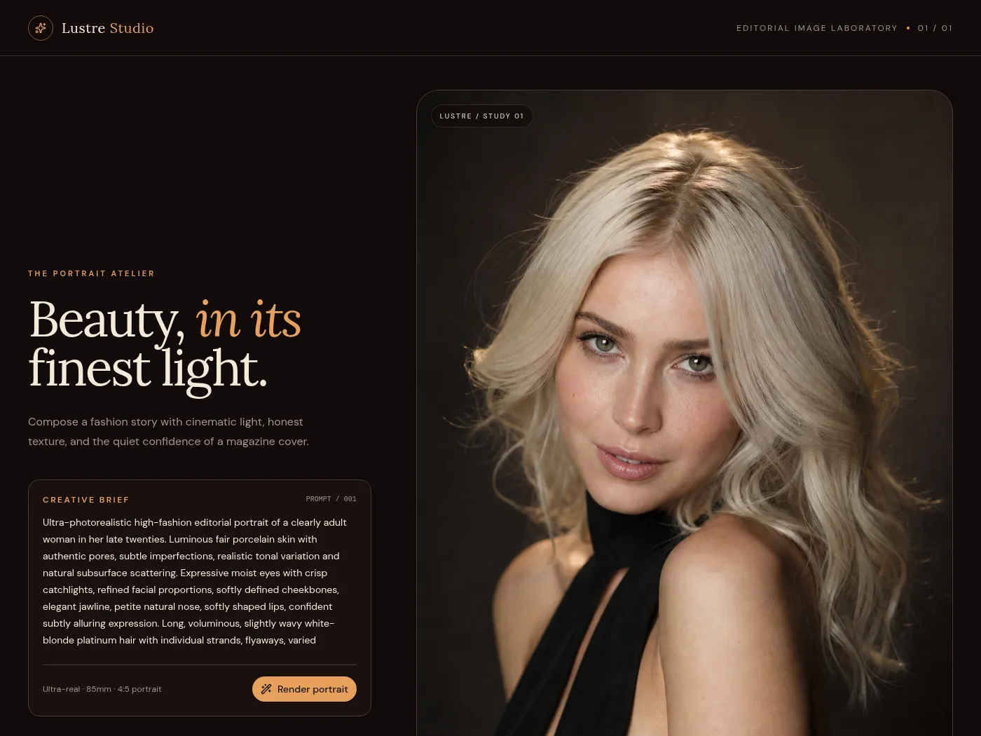 Glamour Portrait Generator
