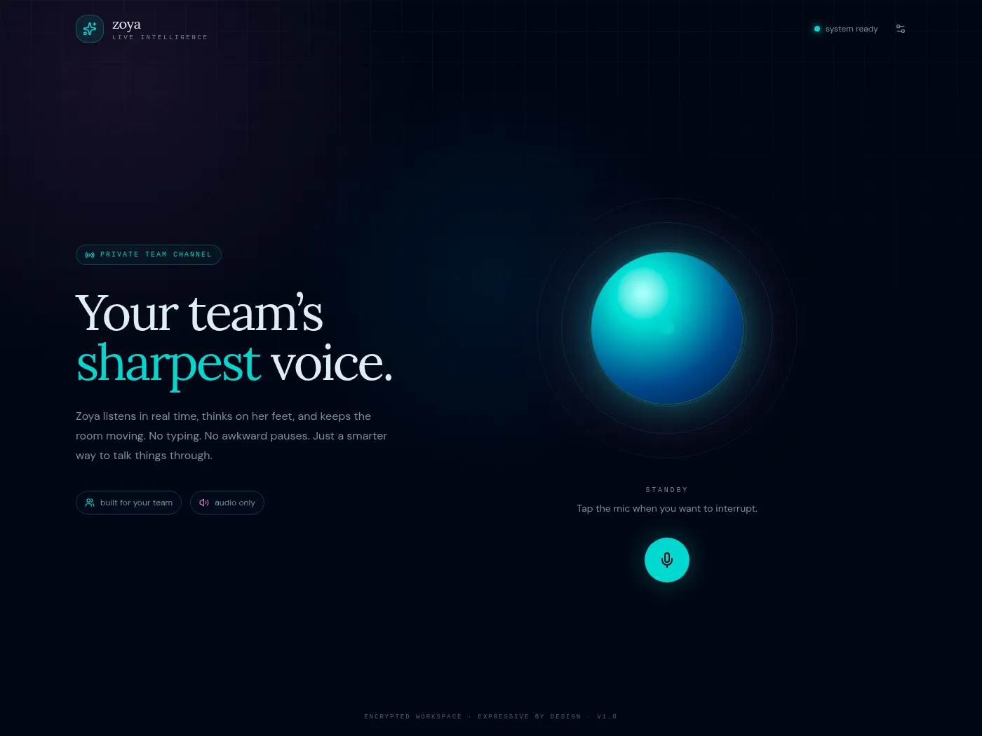 Zoya Live AI Assistant