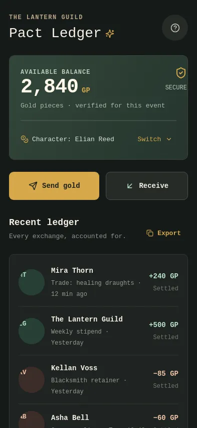 LARP Wallet Mobile