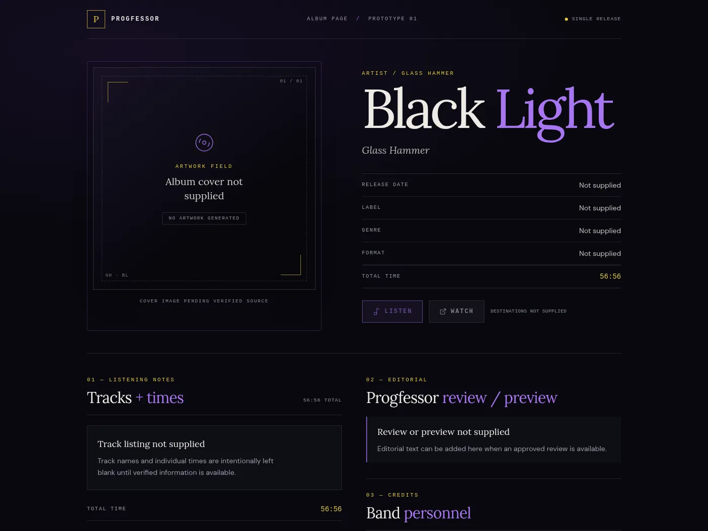 Black Light Album Demo