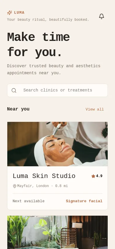 Beauty Appointments Mobile MVP