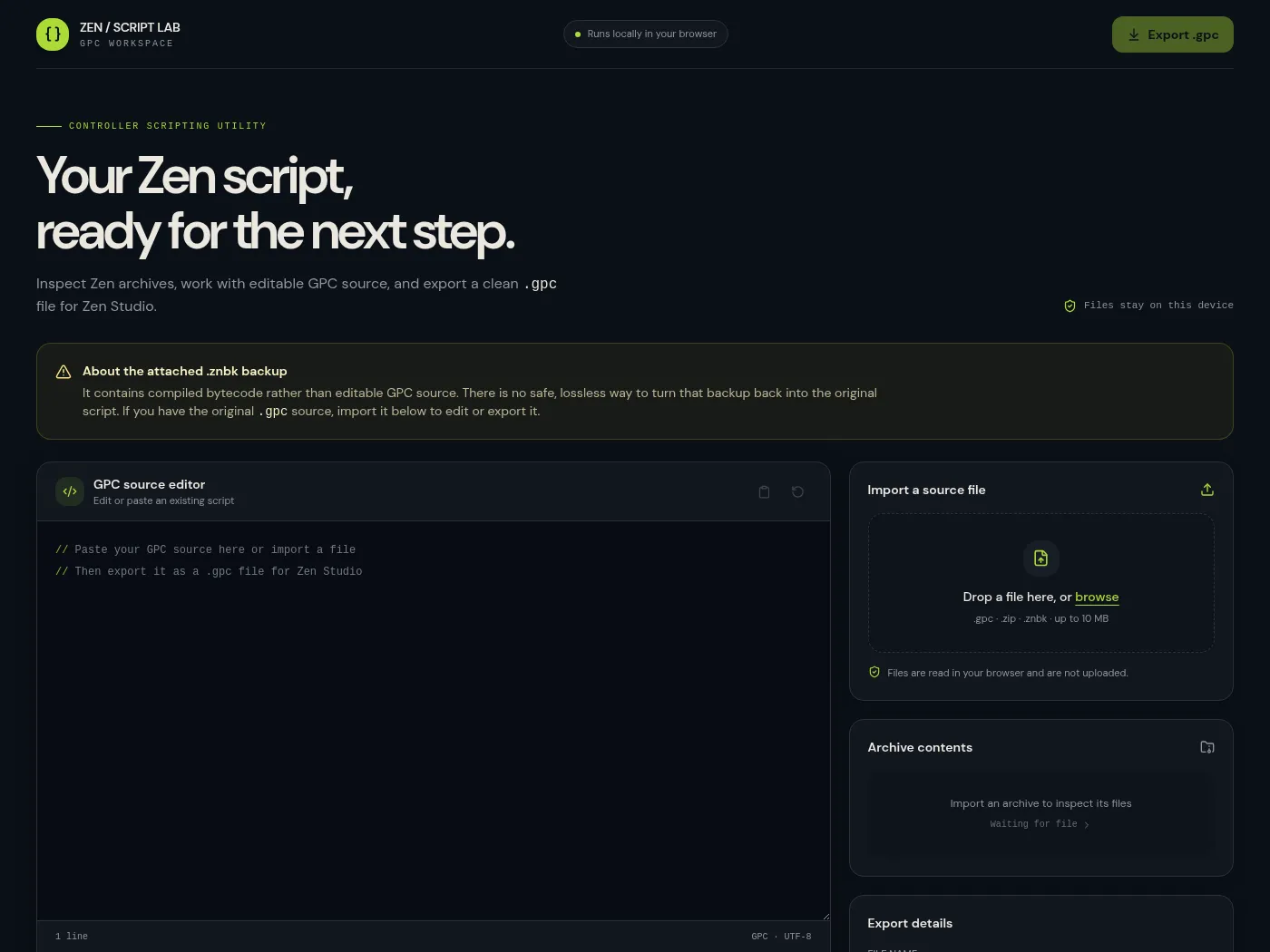 Zen GPC File Creator