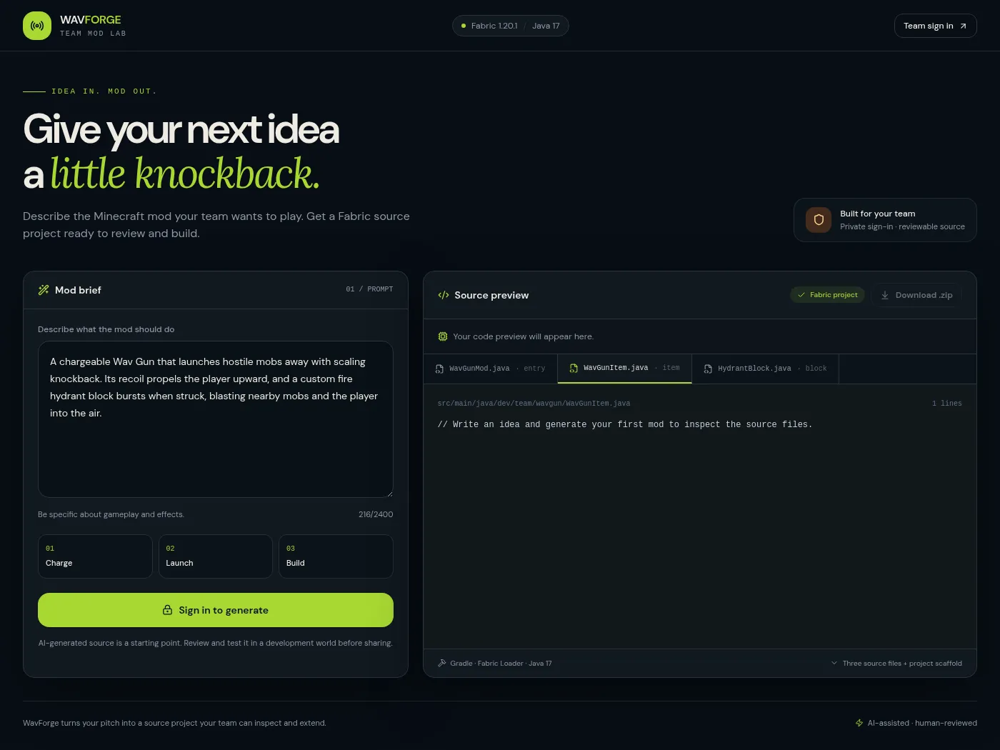 Wav Gun Mod Generator