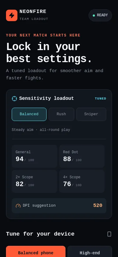 NeonFire Boost App