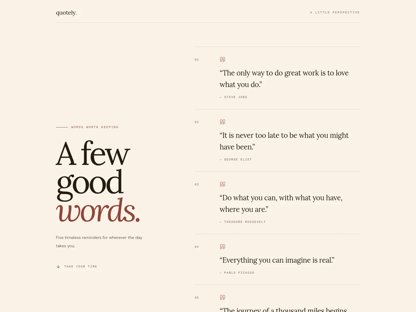 Quotely Minimal