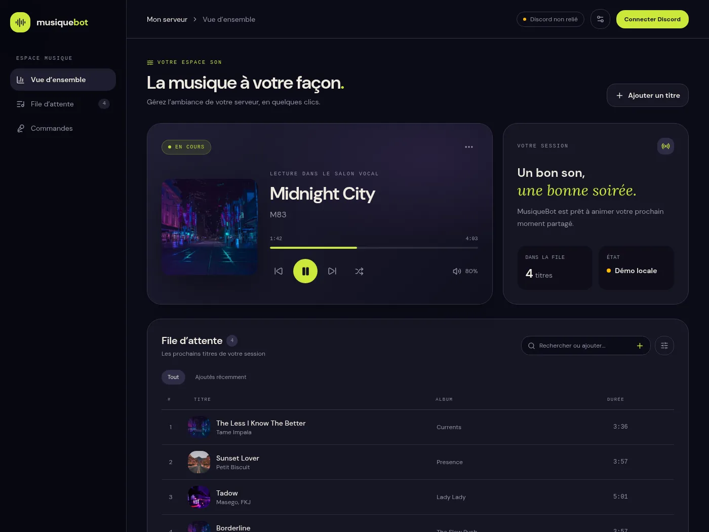 MusiqueBot Discord