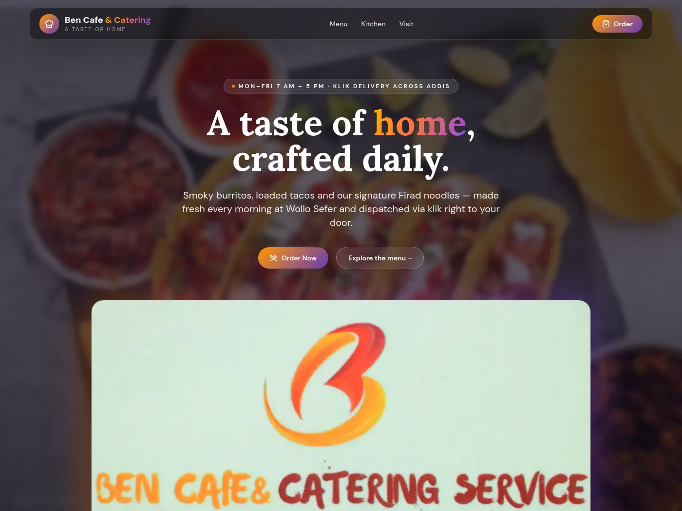 Ben's Cafe Website