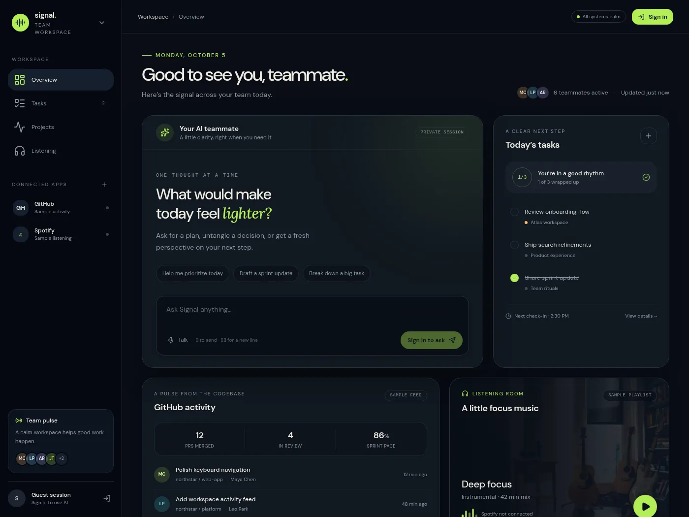 Futurist AI Team Dashboard