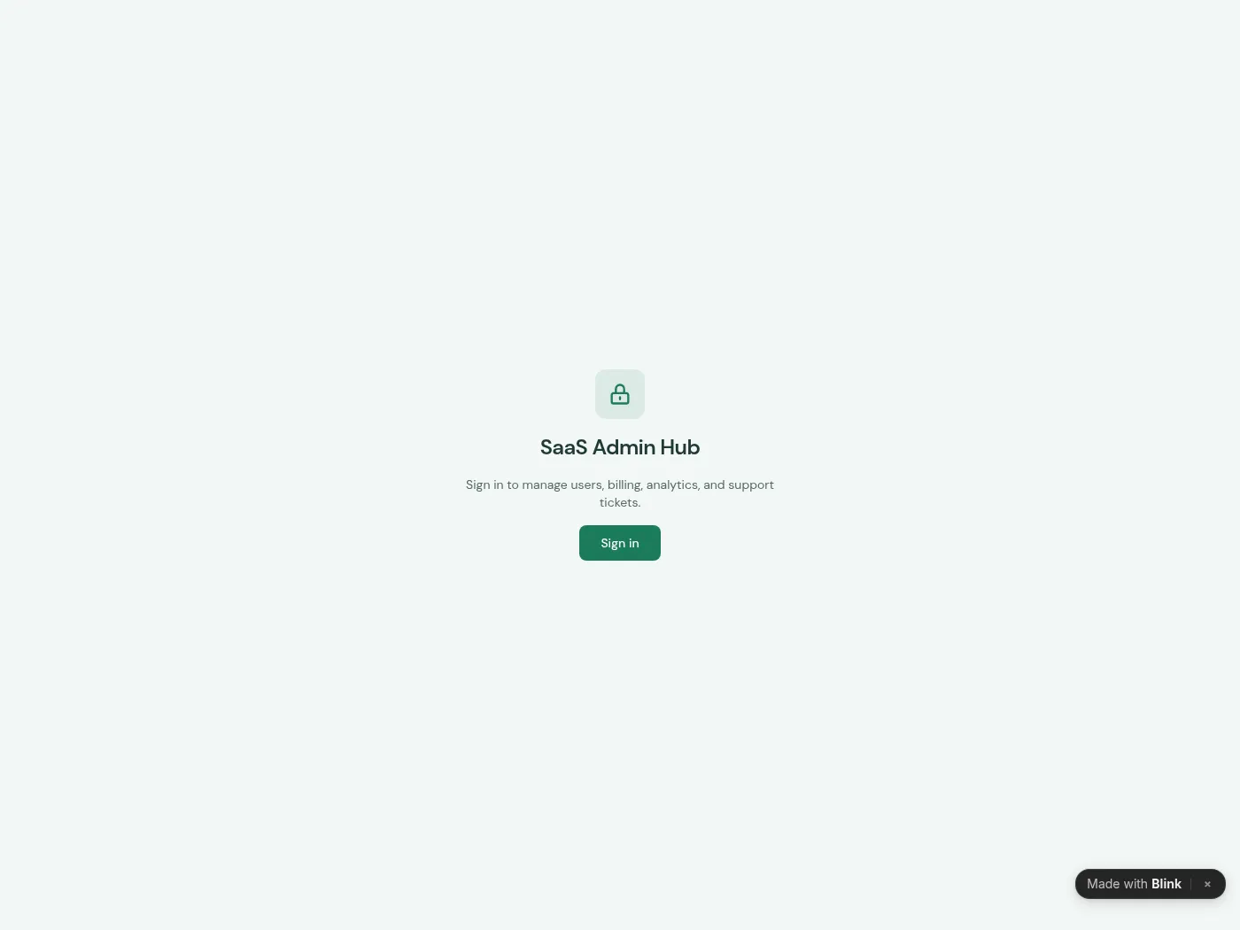 SaaS Admin Hub