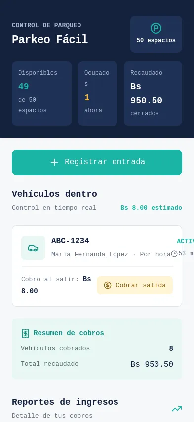 Parkeo Fácil App