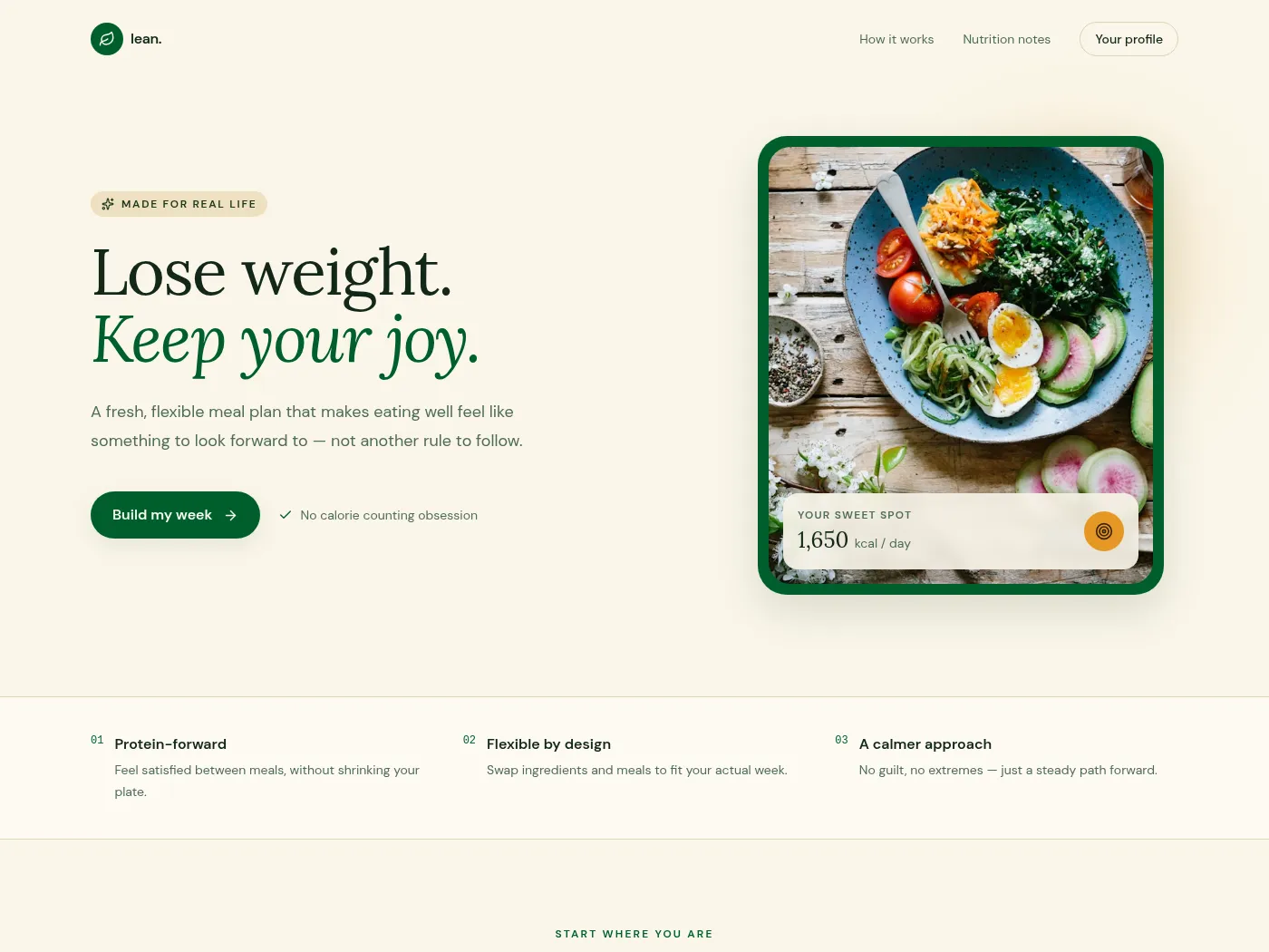 Lean Meal Planner