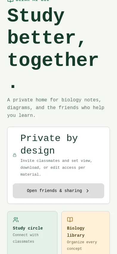 Blink AI Biology Share