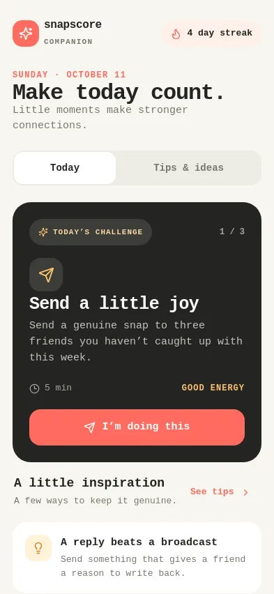 SnapScore Companion