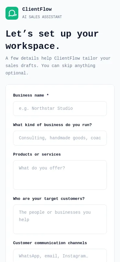 ClientFlow AI CRM