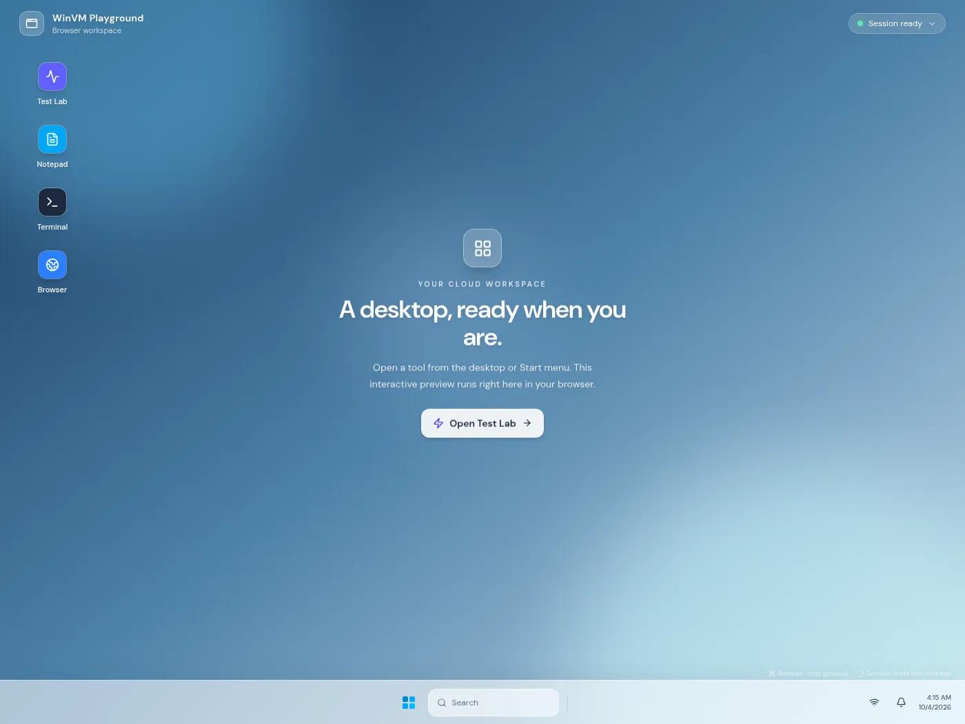 WinVM Playground