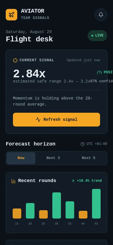 Aviator Signal Predictor