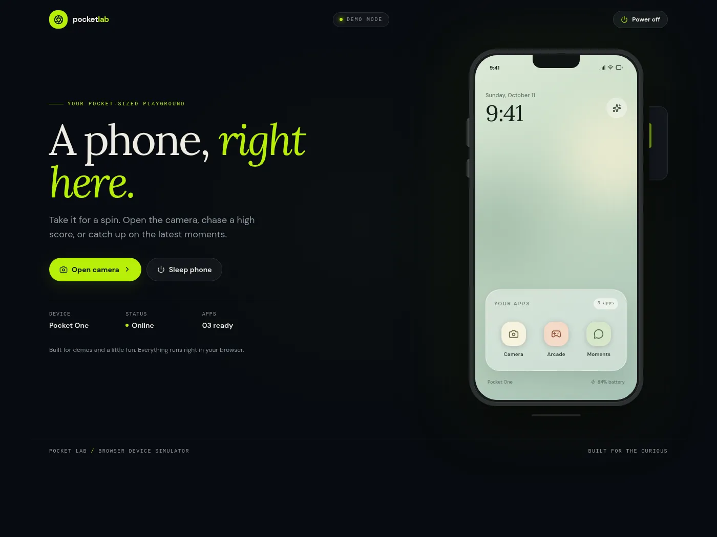 Web Phone Simulator