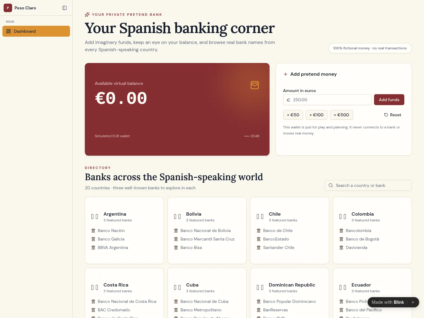 Virtual Spanish Bank Tracker