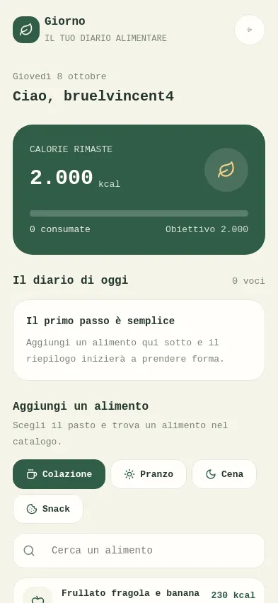 CalorieTrack Mobile