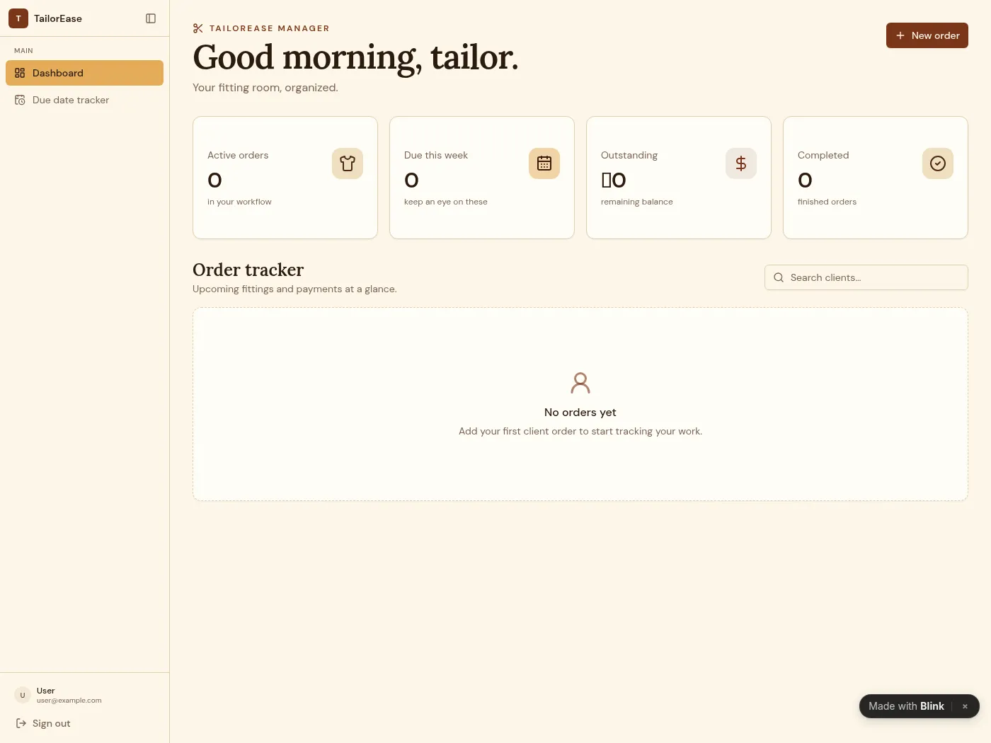 TailorEase Manager