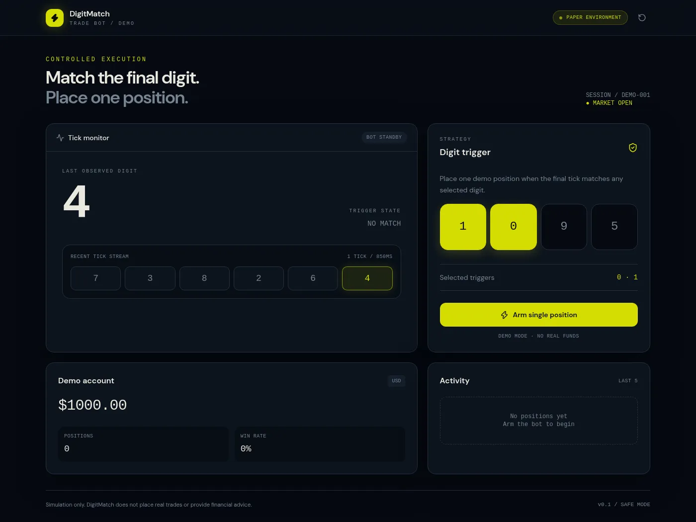 DigitMatch Trade Bot