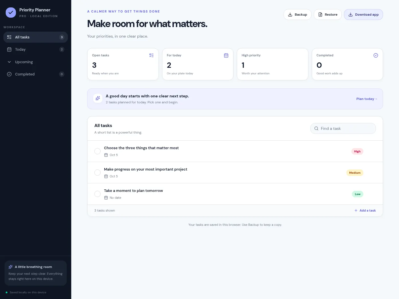 Local Desktop App