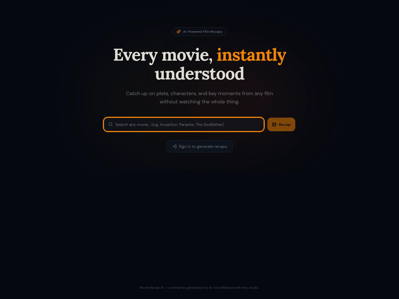 Movie Recap AI