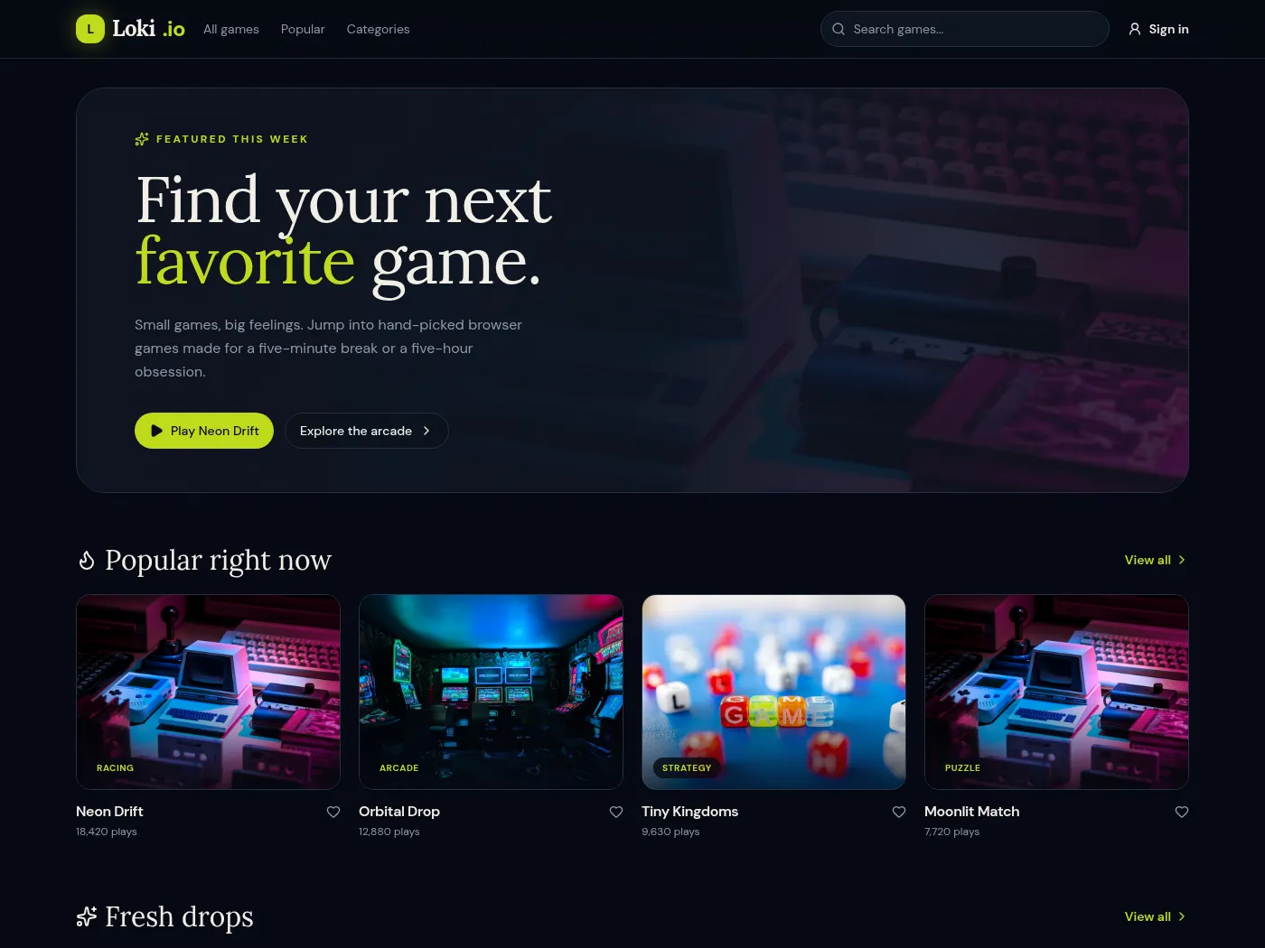 Loki.io Game Portal