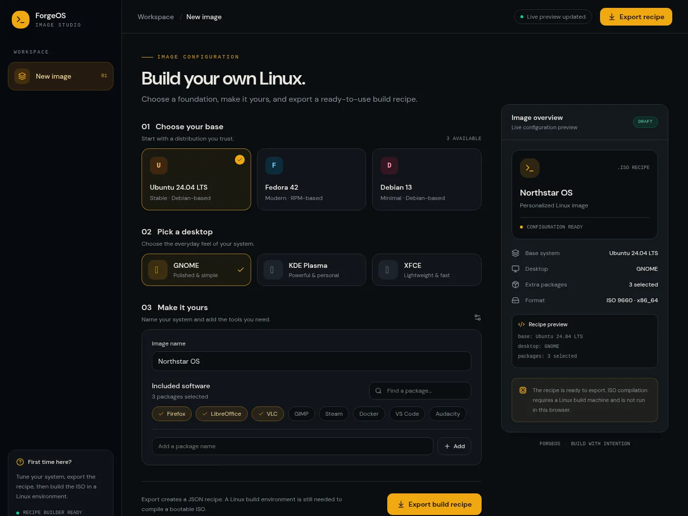Web Linux ISO Maker