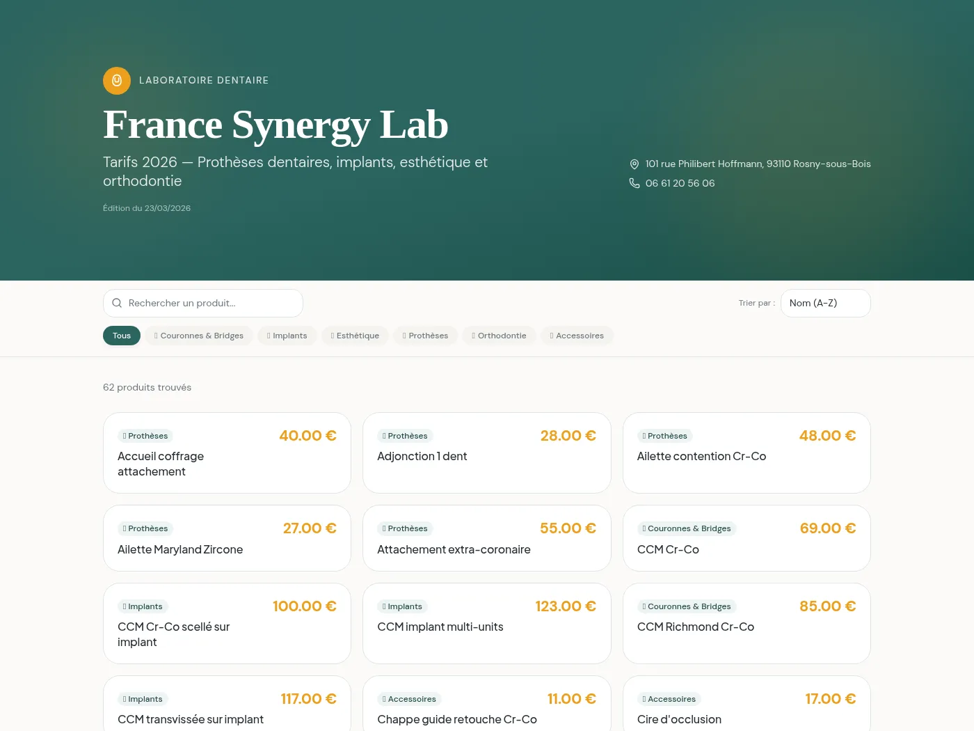 Vitrine Dentaire Pro