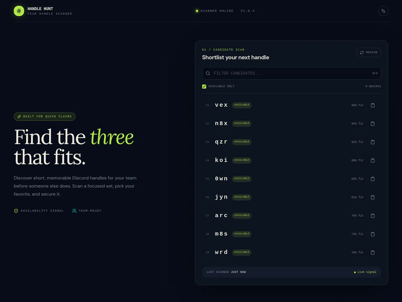 Discord Handle Finder