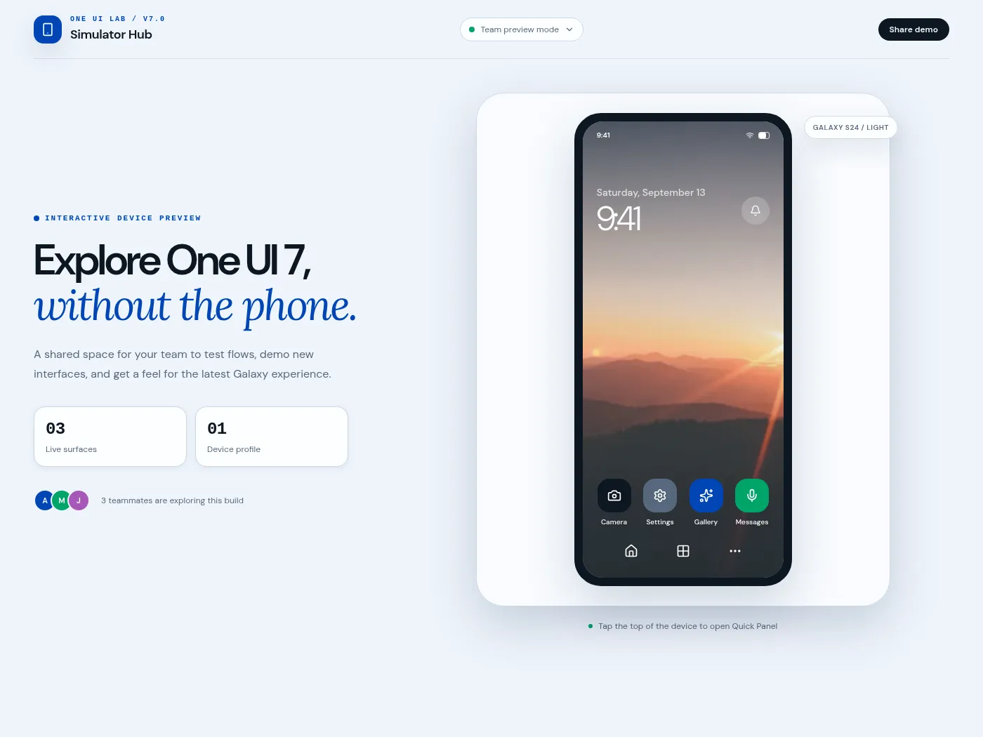 One UI 7 Simulator Hub